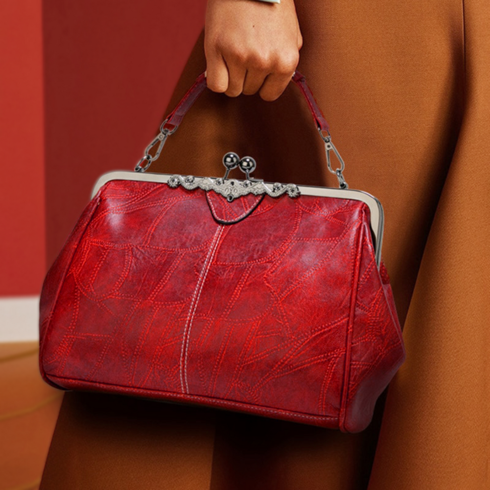 Vintage Kiss-Lock Handbag – June Leather